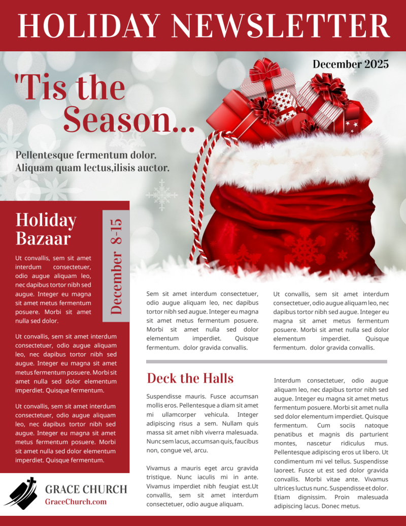 Christmas Time Newsletter Template MyCreativeShop