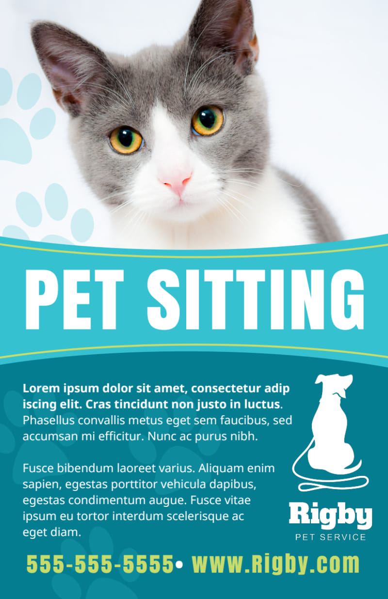 Pet Sitting Flyer Template Free Printable Word Searches