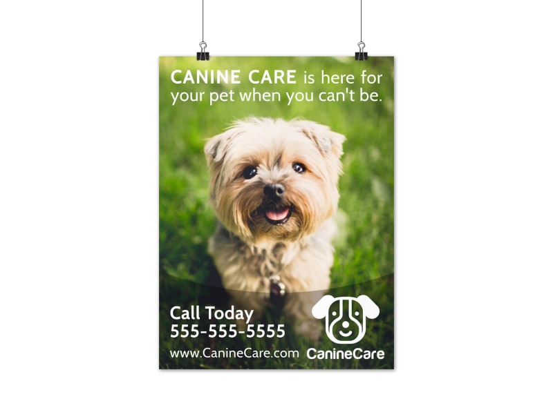 Canine Pet Sitting Poster Template MyCreativeShop