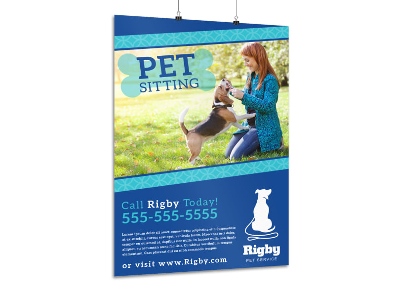 Pet Sitting Poster Templates | MyCreativeShop