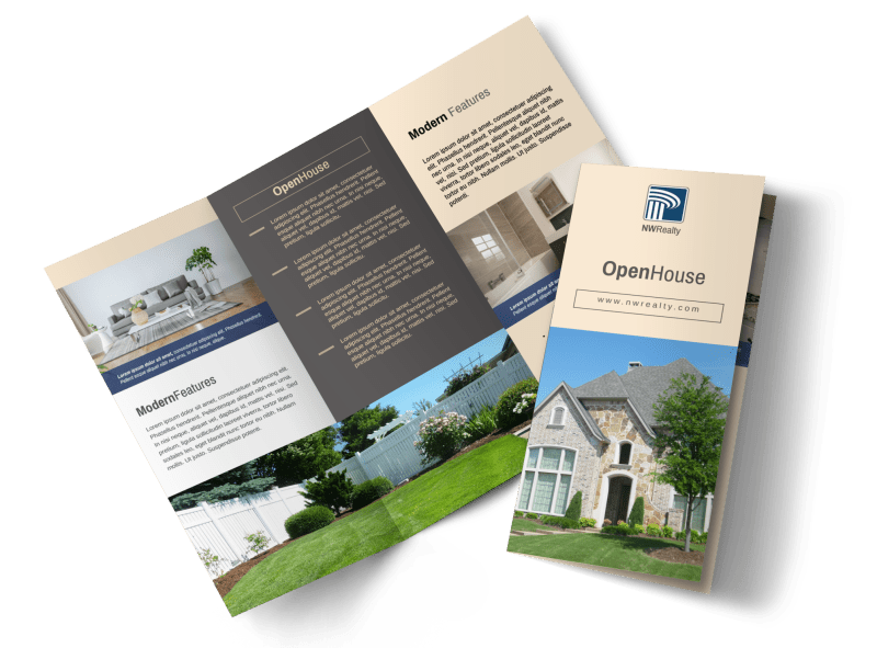 Awesome Open House Tri Fold Brochure Template