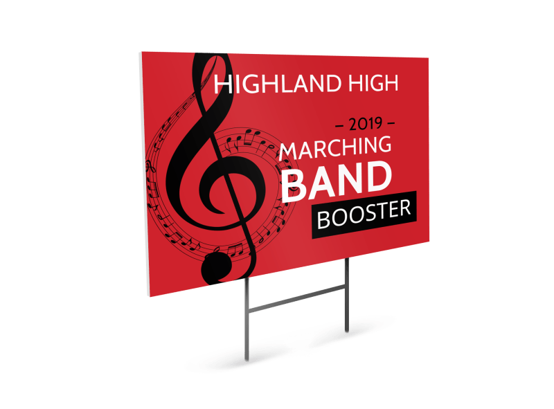 Marching Band Yard Sign Template | MyCreativeShop