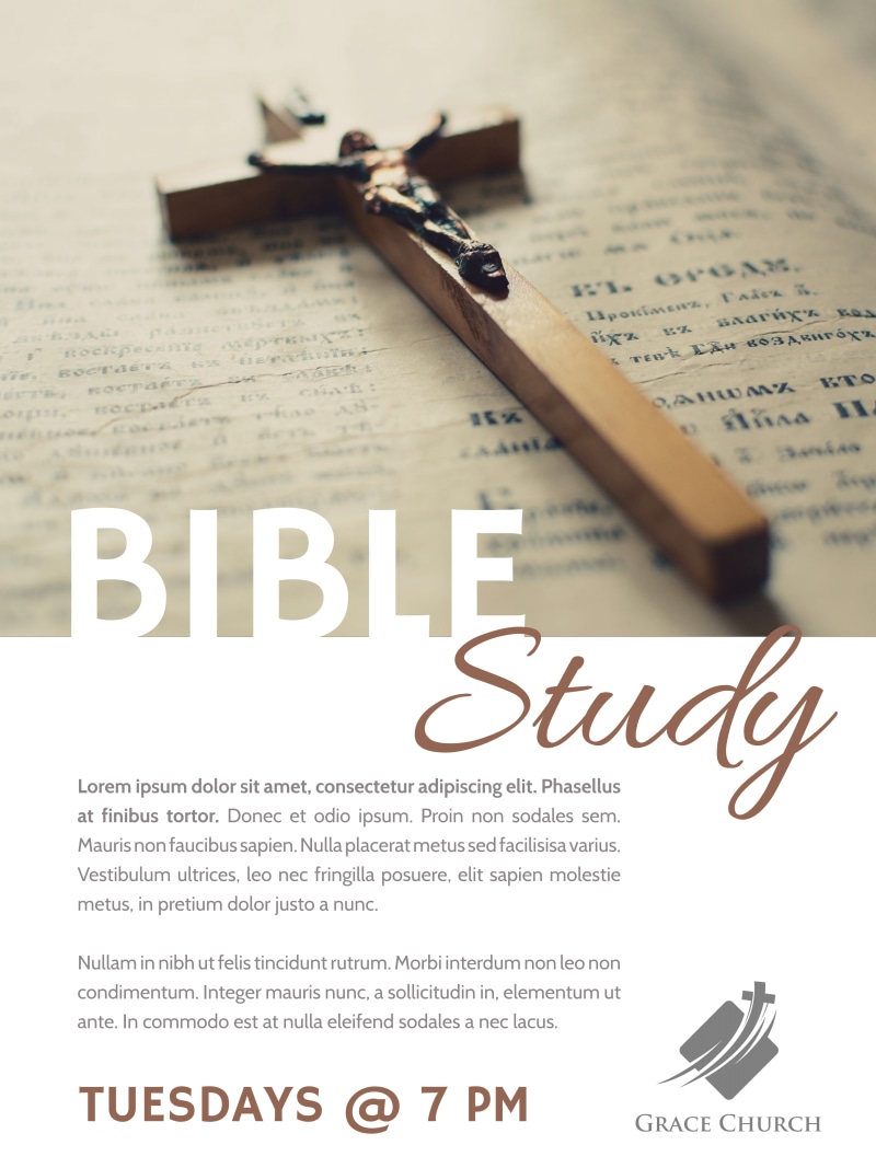 Simple Bible Study Poster Template | MyCreativeShop Simple Bible Study Poster Template | MyCreativeShop