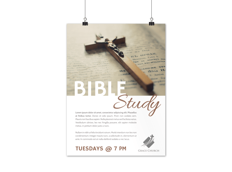 Simple Bible Study Poster Template | MyCreativeShop Simple Bible Study Poster Template | MyCreativeShop