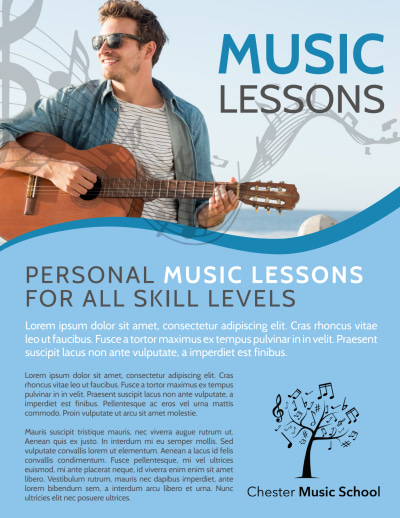 Music Lesson Flyer Templates MyCreativeShop