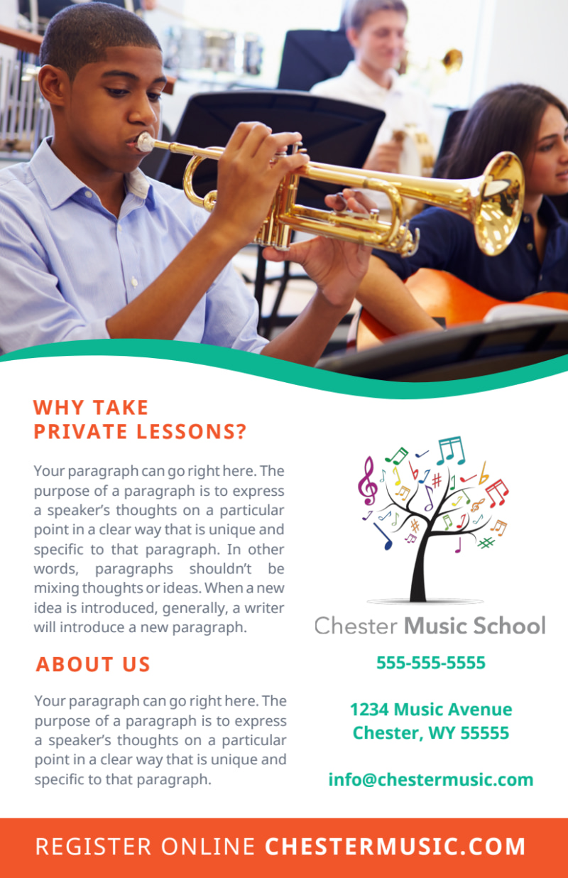Fun Music Lesson Flyer Template MyCreativeShop