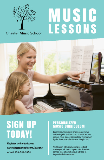 Music Lesson Flyer Templates MyCreativeShop