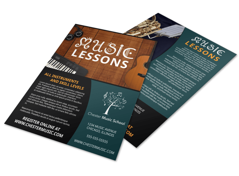 Beautiful Music Lesson Flyer Template | MyCreativeShop