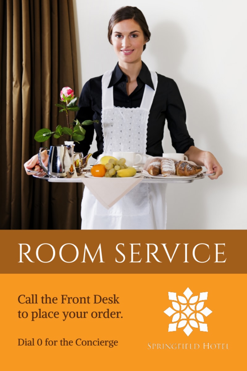 Hotel Room Service Table Tent Template | MyCreativeShop