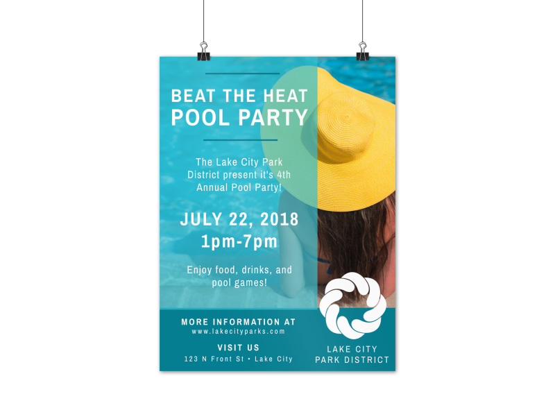 City Pool Party Poster Template MyCreativeShop city-pool-party-poster-template-mycreativeshop
