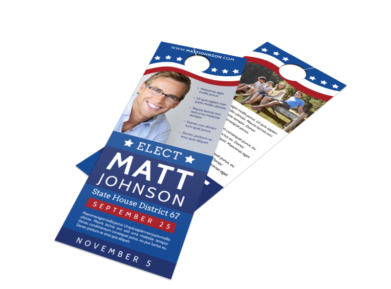 Campaign Election Door Hanger Template MyCreativeShop