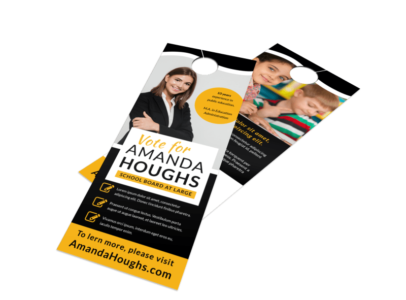 Vote For Political Door Hanger Template MyCreativeShop