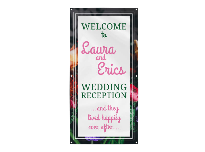 Wedding Reception Banner Template | MyCreativeShop