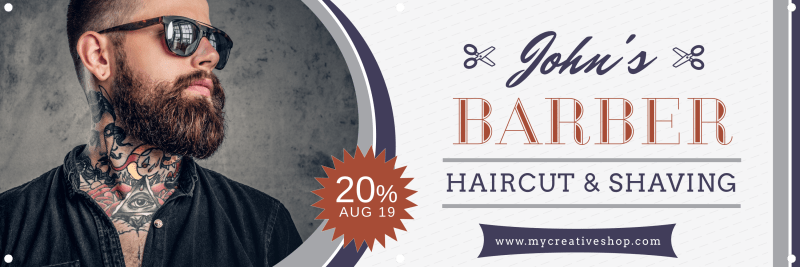 Barber Shop Banner Template | MyCreativeShop