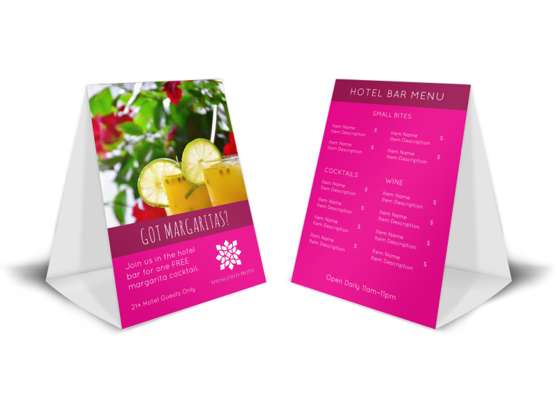 Hotel Restaurant Table Tent Template | MyCreativeShop
