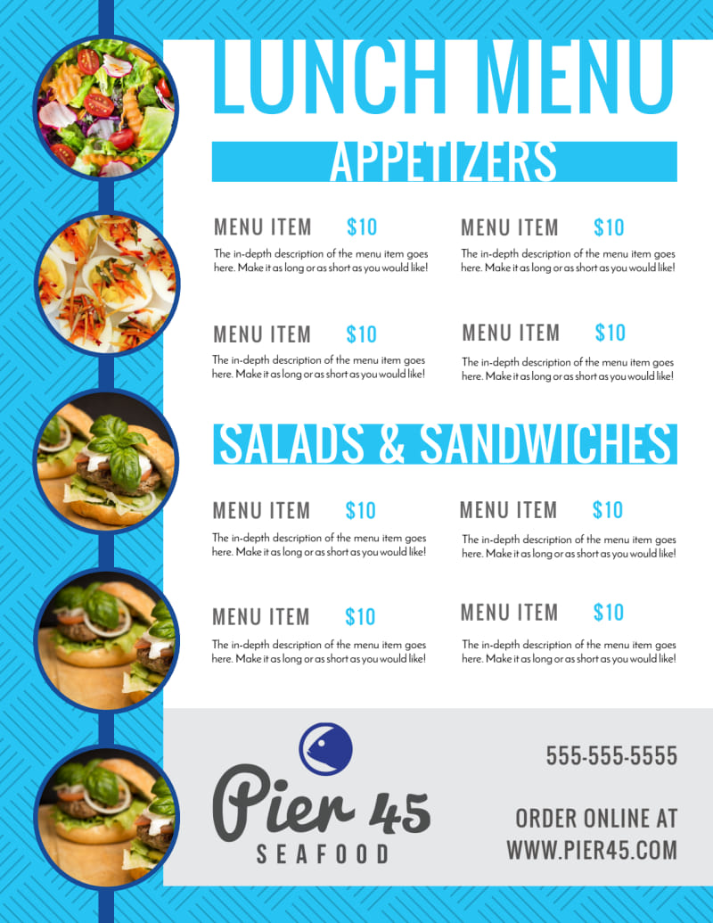 Lunch Menu Template