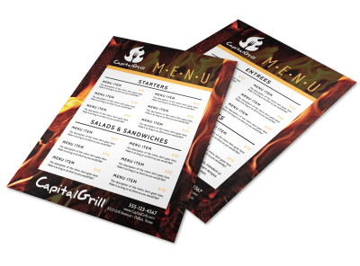 Fire Restaurant Menu Template | MyCreativeShop