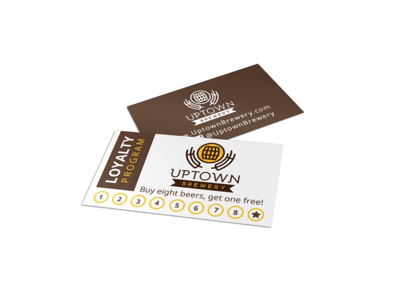 Brewery Loyalty Punch Card Template MyCreativeShop