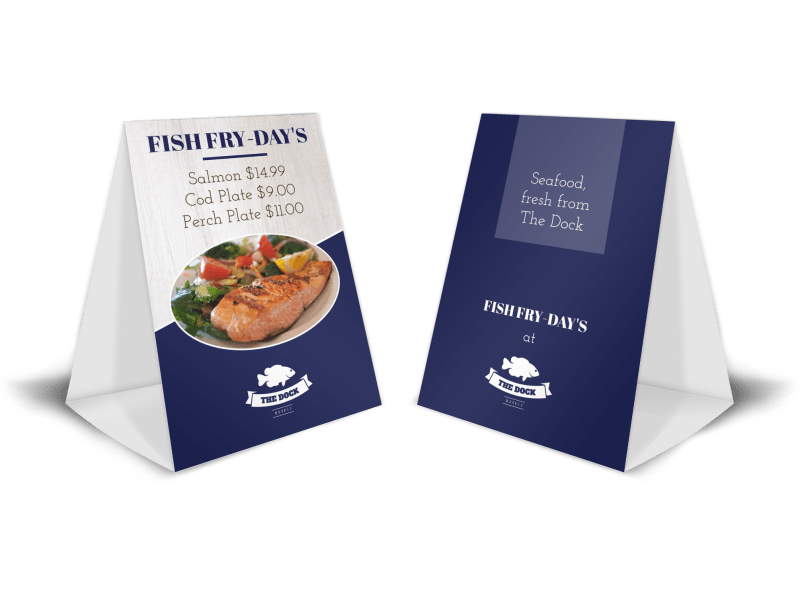 Cool Restaurant Table Tent Template | MyCreativeShop