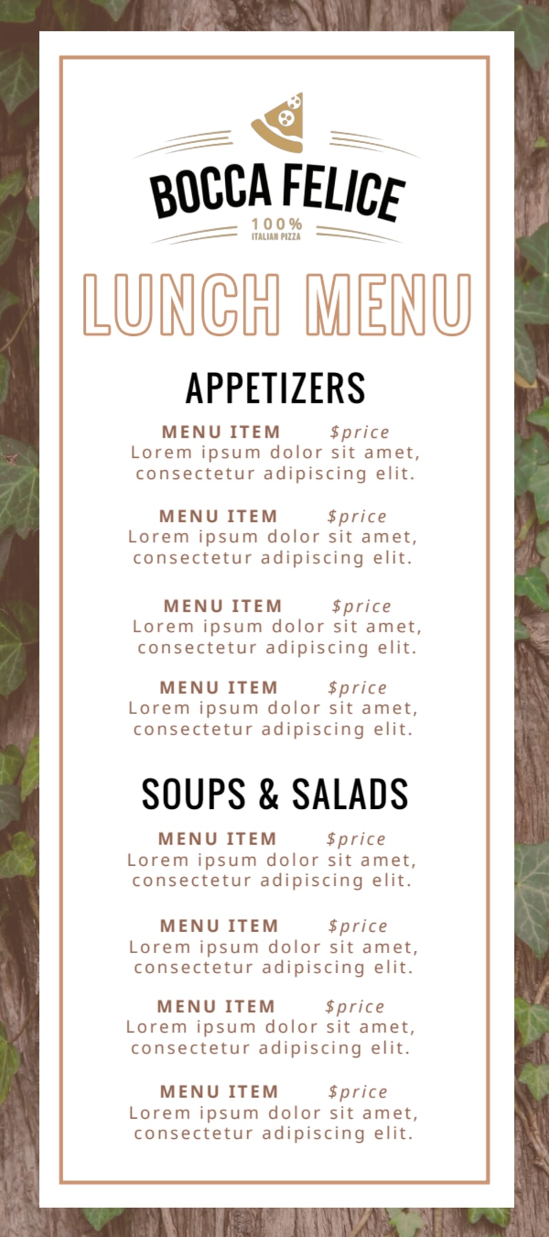 Restaurant Classic Menu Template | MyCreativeShop