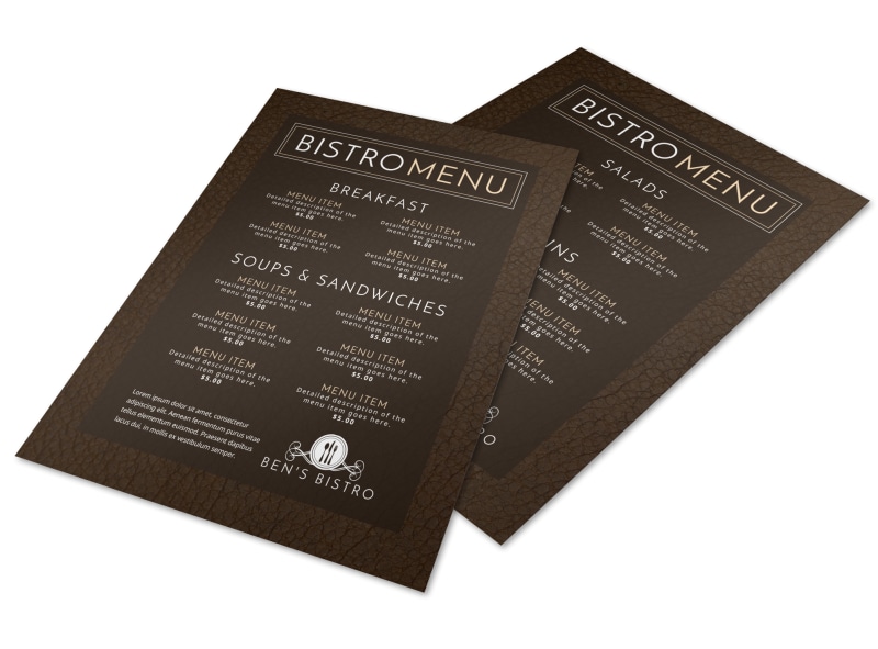 Bistro Menu Template | MyCreativeShop