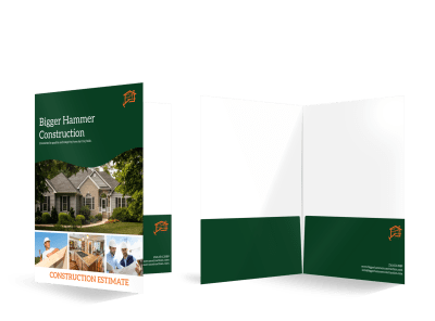 Construction Pocket Folder Templates | MyCreativeShop