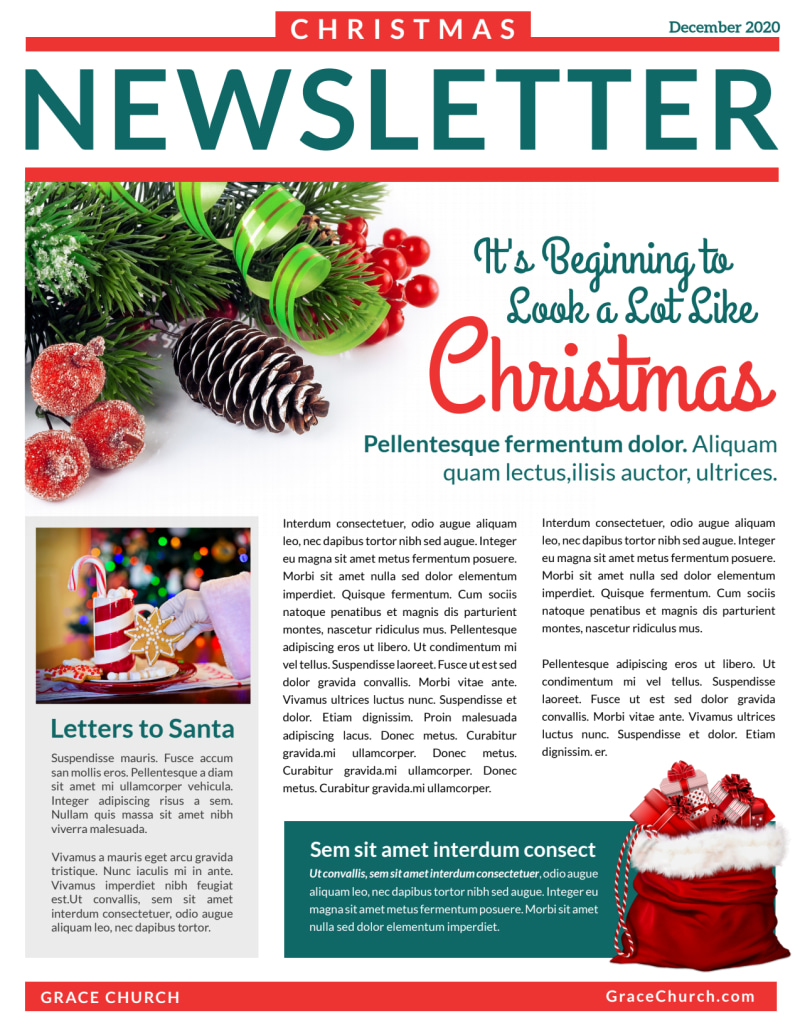 Printable Christmas Newsletter Templates