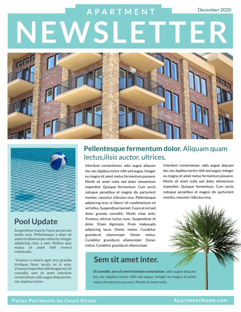 Vibrant Apartment Newsletter Template MyCreativeShop