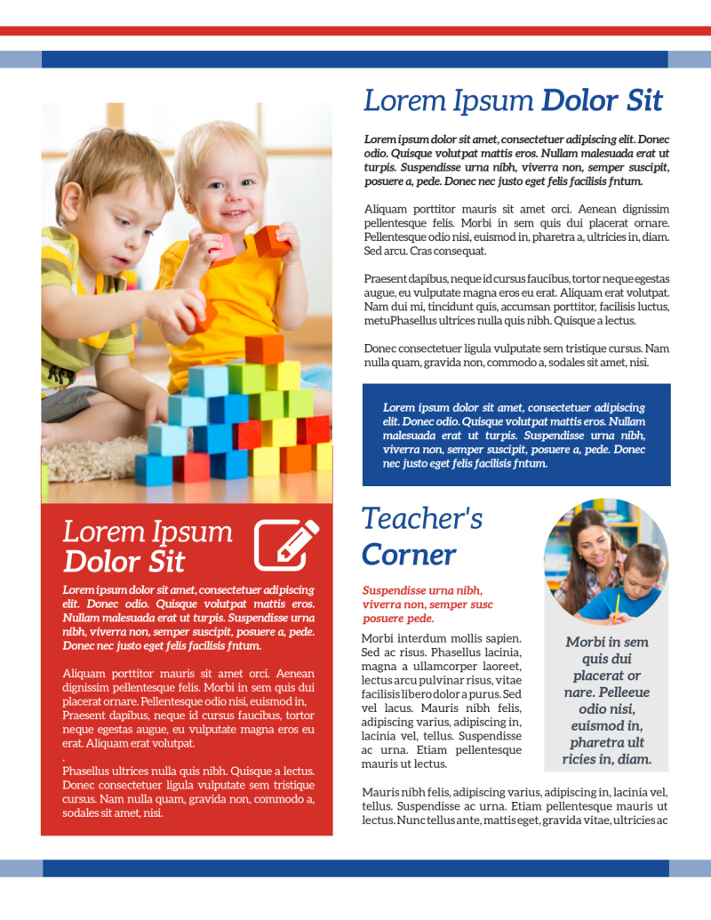 Daycare Fun Newsletter Template MyCreativeShop