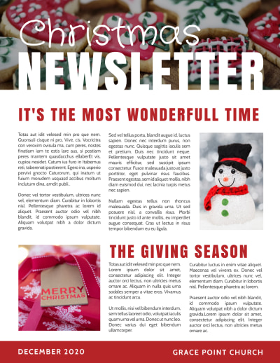 Holiday Newsletter Templates MyCreativeShop