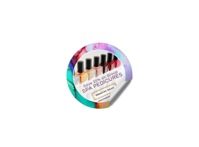 Spa Circle Sticker Templates | MyCreativeShop