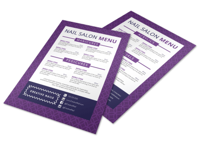 Nail Salon Menu Templates | MyCreativeShop