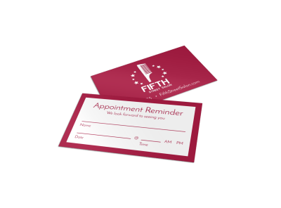 Beauty Reminder Card Templates | MyCreativeShop