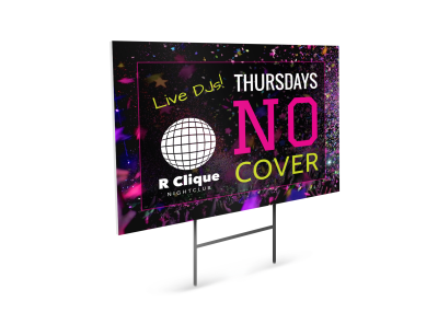 Nightclub Yard Sign Templates | MyCreativeShop