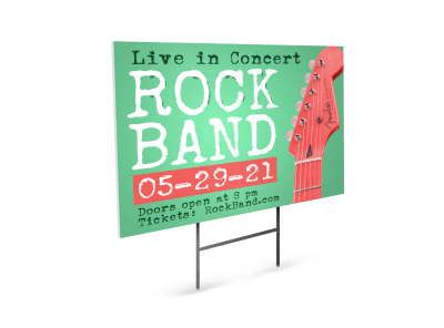 Concert Yard Sign Templates | MyCreativeShop