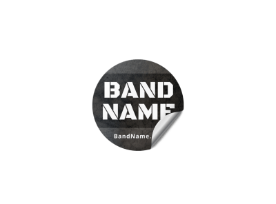 Band Circle Sticker Templates | MyCreativeShop