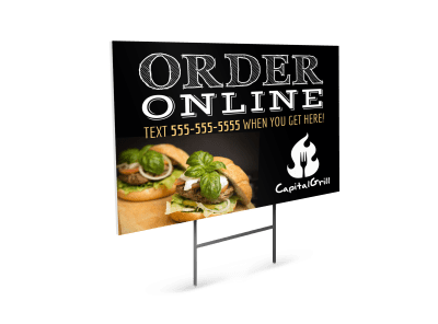 Restaurant Yard Sign Templates | MyCreativeShop
