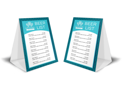 Beer Table Tent Templates | MyCreativeShop