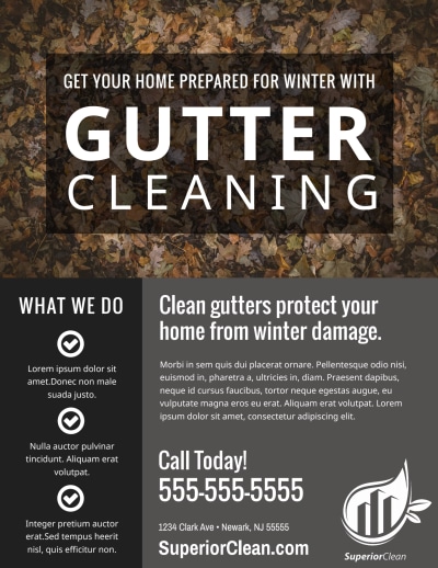 Gutter Cleaning Flyer Templates MyCreativeShop