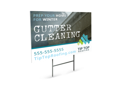 Gutter Cleaning Yard Sign Templates | MyCreativeShop