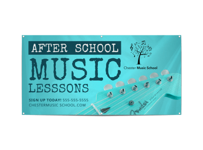 Music Lesson Fabric Banner Templates | MyCreativeShop