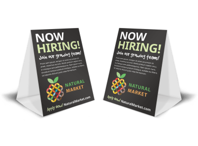 Now Hiring Table Tent Templates | MyCreativeShop