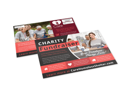 Charity Donation Postcards Virtual Gift Cards (PDF Postcard Via Email)