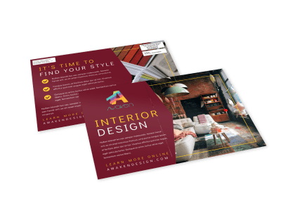 Interior Design Postcard Templates | MyCreativeShop