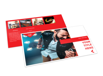 Music Lesson Postcard Templates | MyCreativeShop