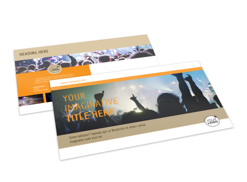 Music Event Postcard Template | MyCreativeShop
