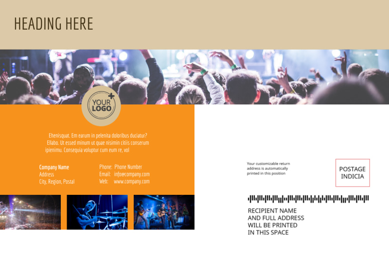 Music Event Postcard Template | MyCreativeShop