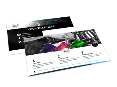 DJ Postcard Templates | MyCreativeShop