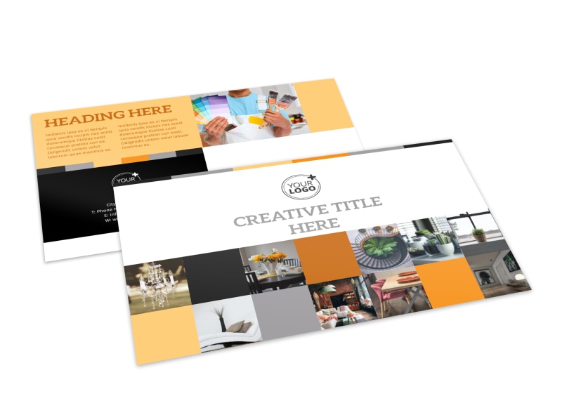 Creative Interior Design Postcard Template | MyCreativeShop