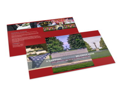 Memorial & Funeral Services Postcard Template